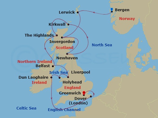 Luxury Cruise Connections - Itinerary: British Isles Explorer, Viking ...