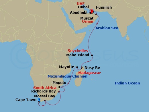 Regent Voyager INDIAN OCEAN ISLANDS - December 1, 2024 - Regent Seven ...