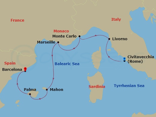 Luxury Cruise Connections - Itinerary: 9-Nt Cities Of The Western Med ...
