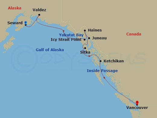 Luxury Cruise Connections - Itinerary: Alaska & The Inside Passage ...