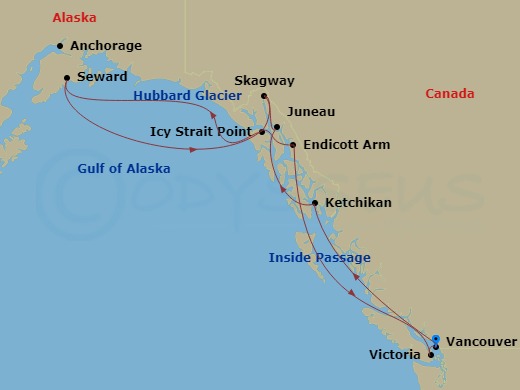 Luxury Cruise Connections - Itinerary: Alaskan Wonderment, Regent Seven ...